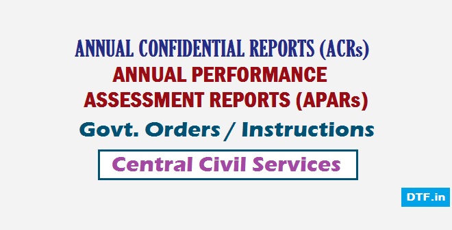 ACR/APAR – Orders/Circulars – Disciplinary and Transparency Forum – India